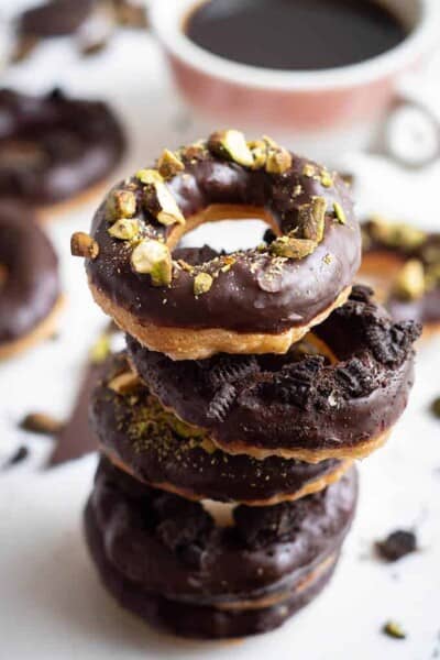Chocolate Puff Pastry Donuts - The Salty Marshmallow