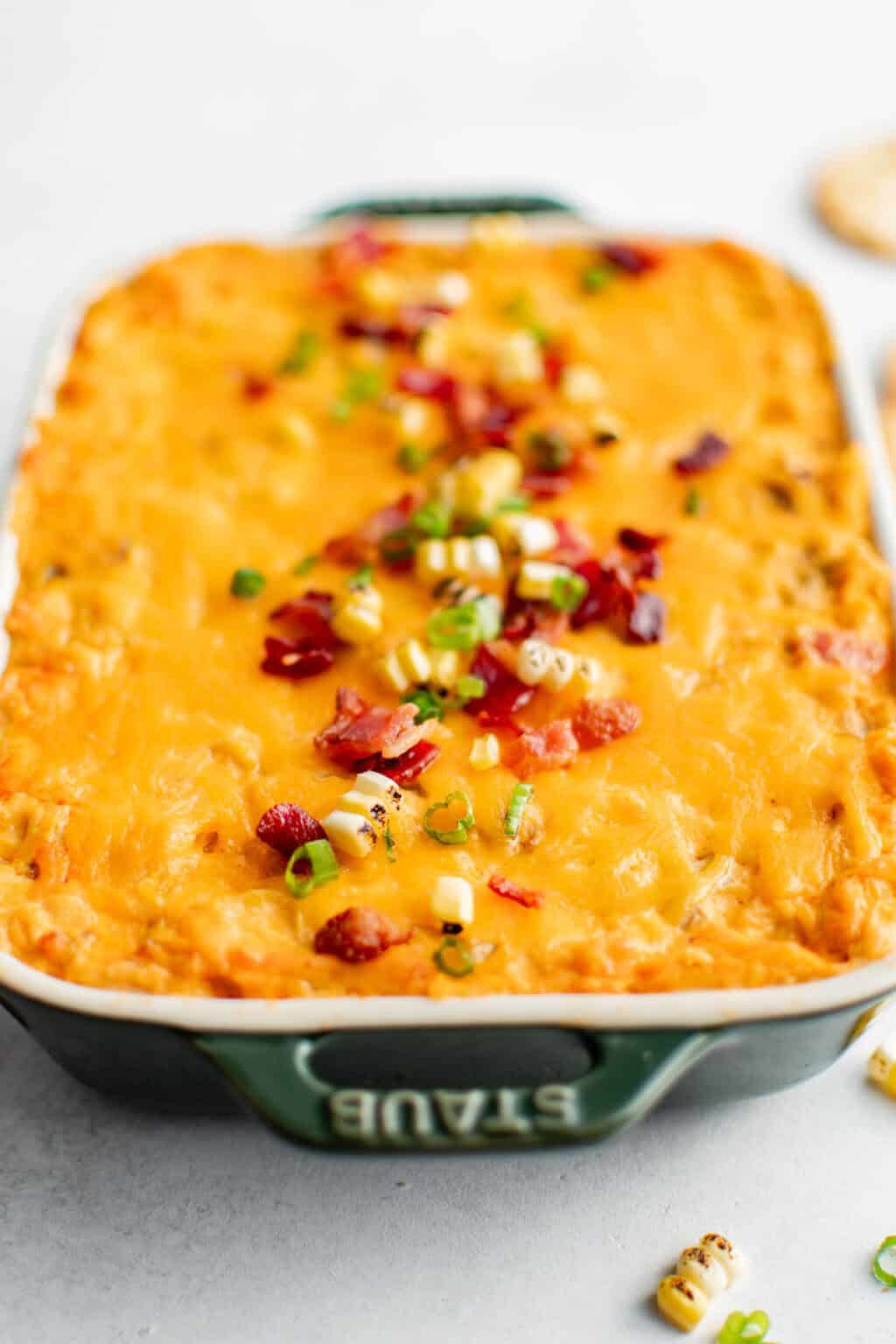 Cheesy Buffalo Corn Dip - The Salty Marshmallow
