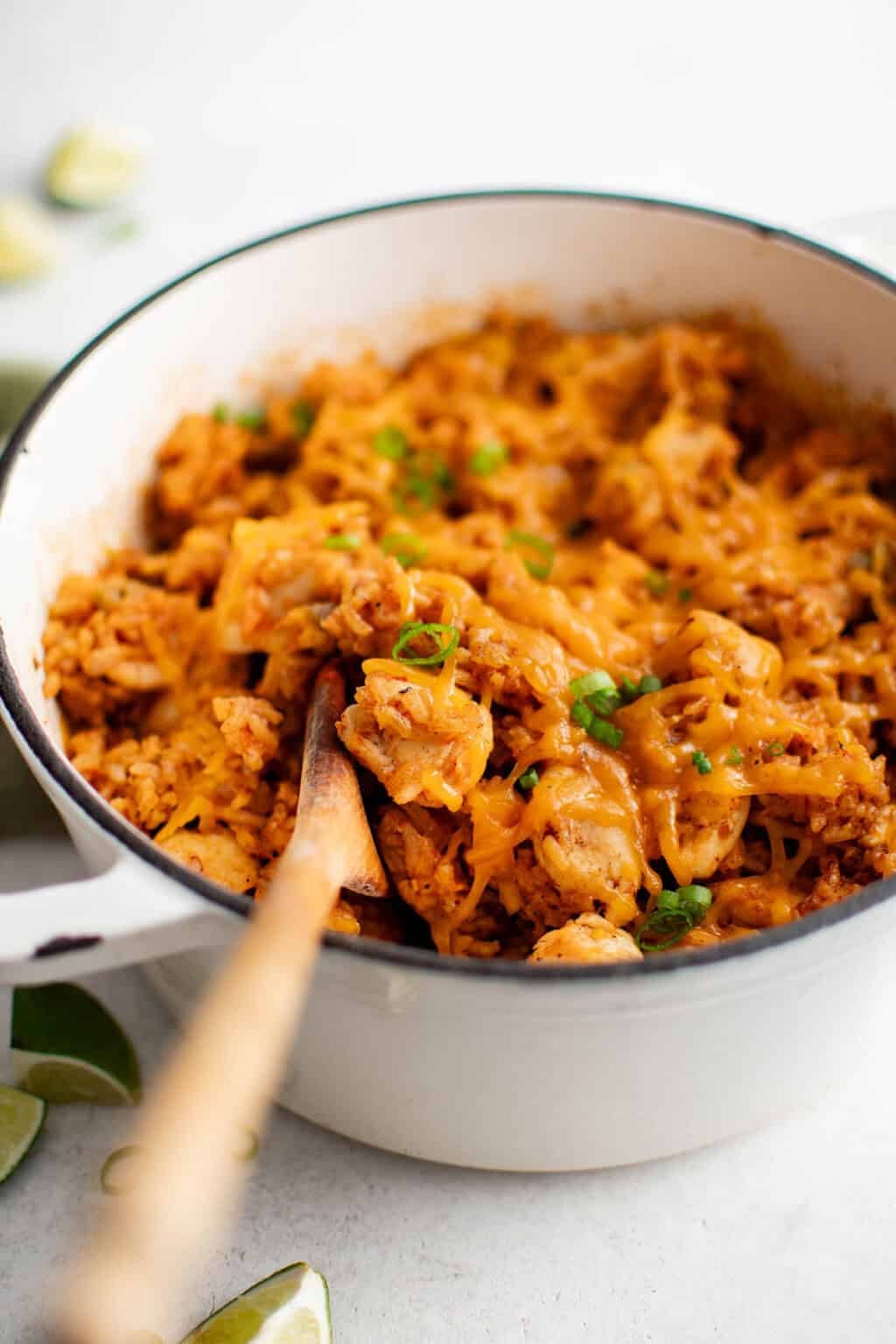 One Skillet Salsa Chicken and Rice - The Salty Marshmallow